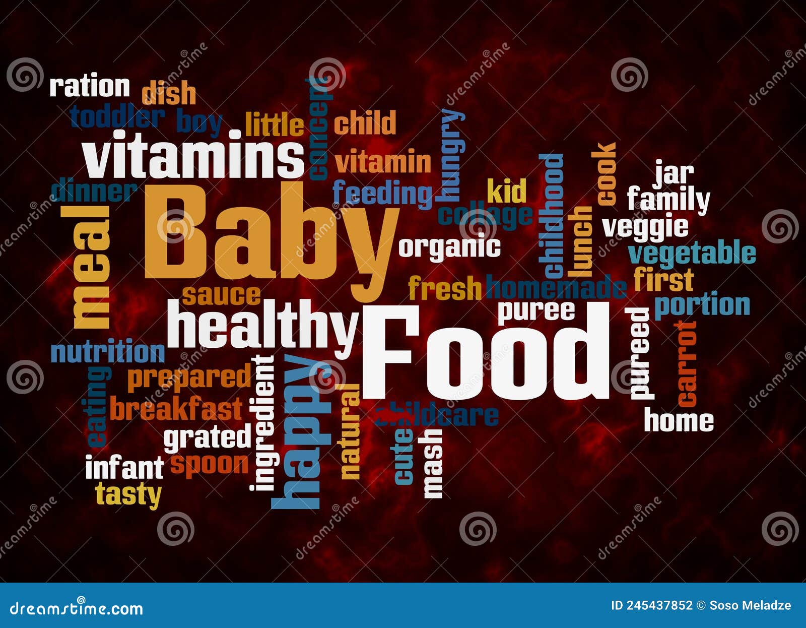 Word Cloud with BABY FOOD Concept Create with Text only Stock ...
