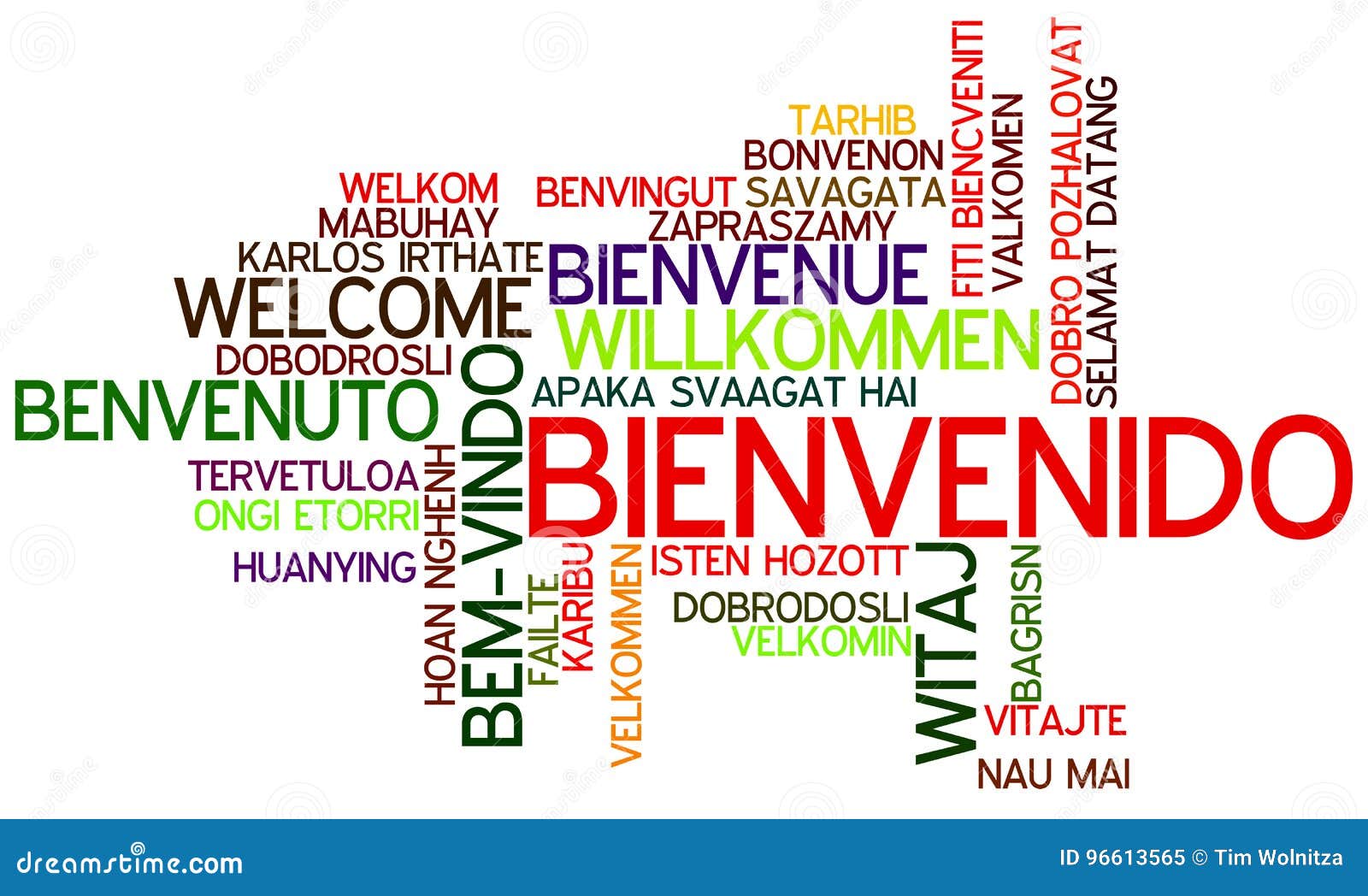 Bienvenido Phrase Handwritten With A Calligraphy Brush. Welcome In ...