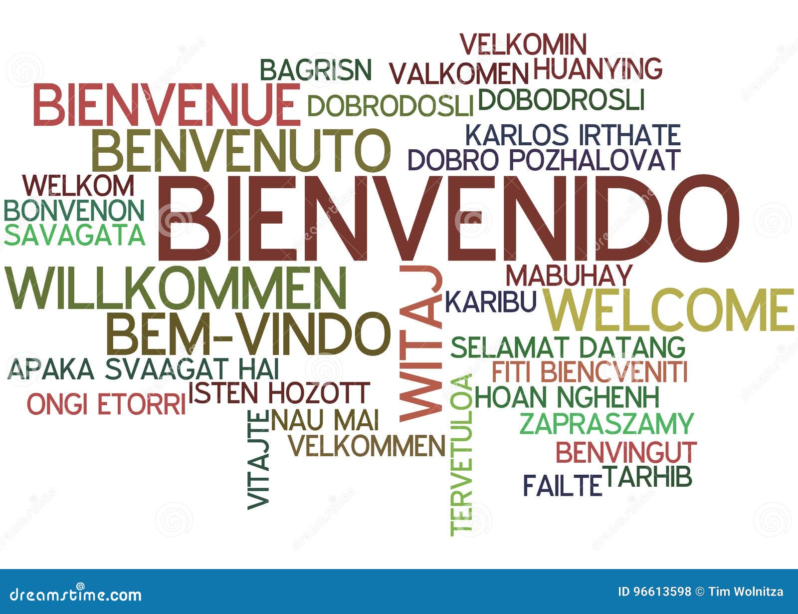 Bienvenido Phrase Handwritten With A Calligraphy Brush. Welcome In ...