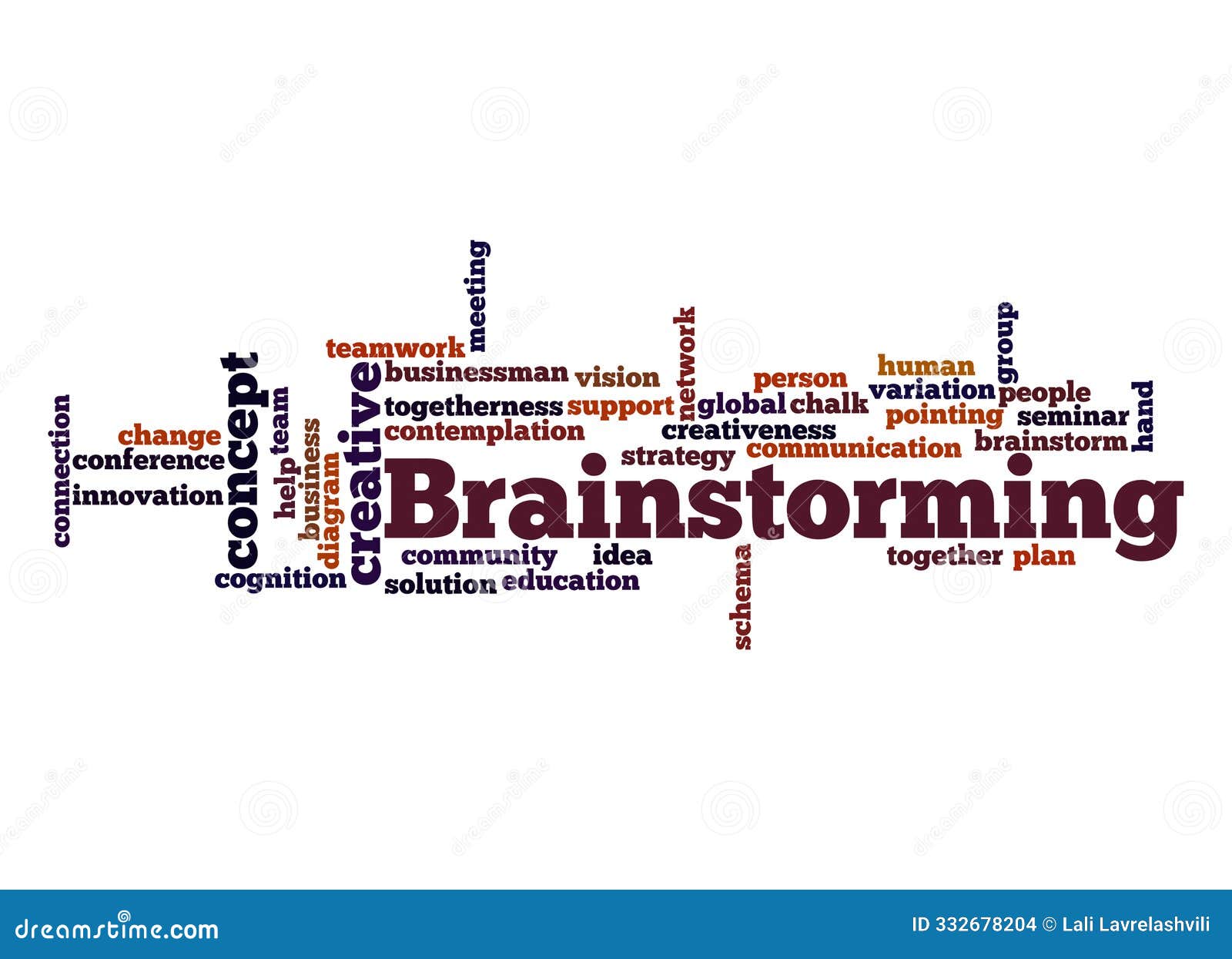 Word Cloud with BRAINSTORMING Concept Stock Illustration - Illustration ...