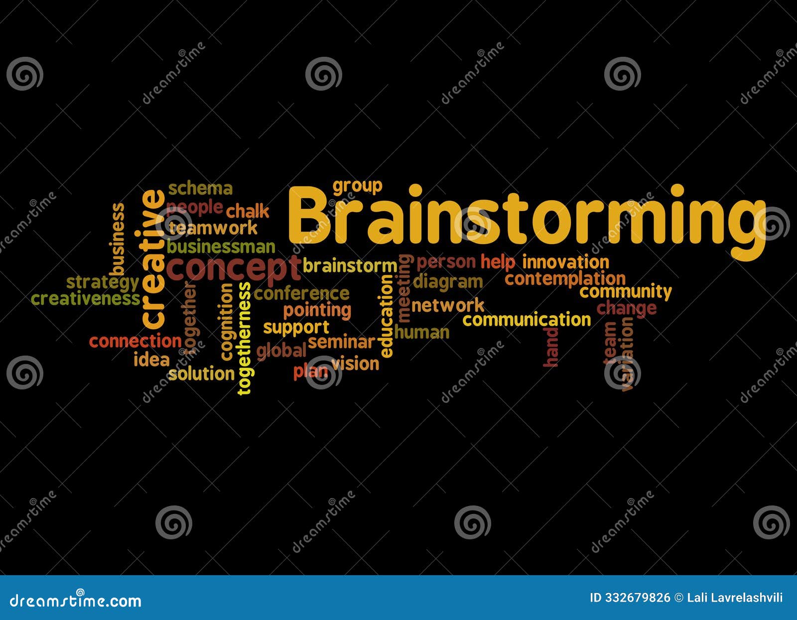 Word Cloud with BRAINSTORMING Concept Stock Photo - Image of conference ...