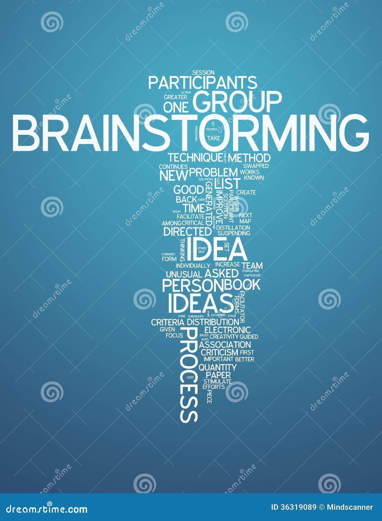 Word Cloud Brainstorming stock illustration. Illustration of method ...