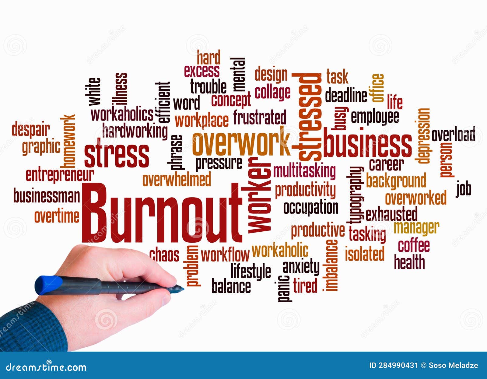 Word Cloud with BURNOUT Concept Create with Text only Stock Image ...