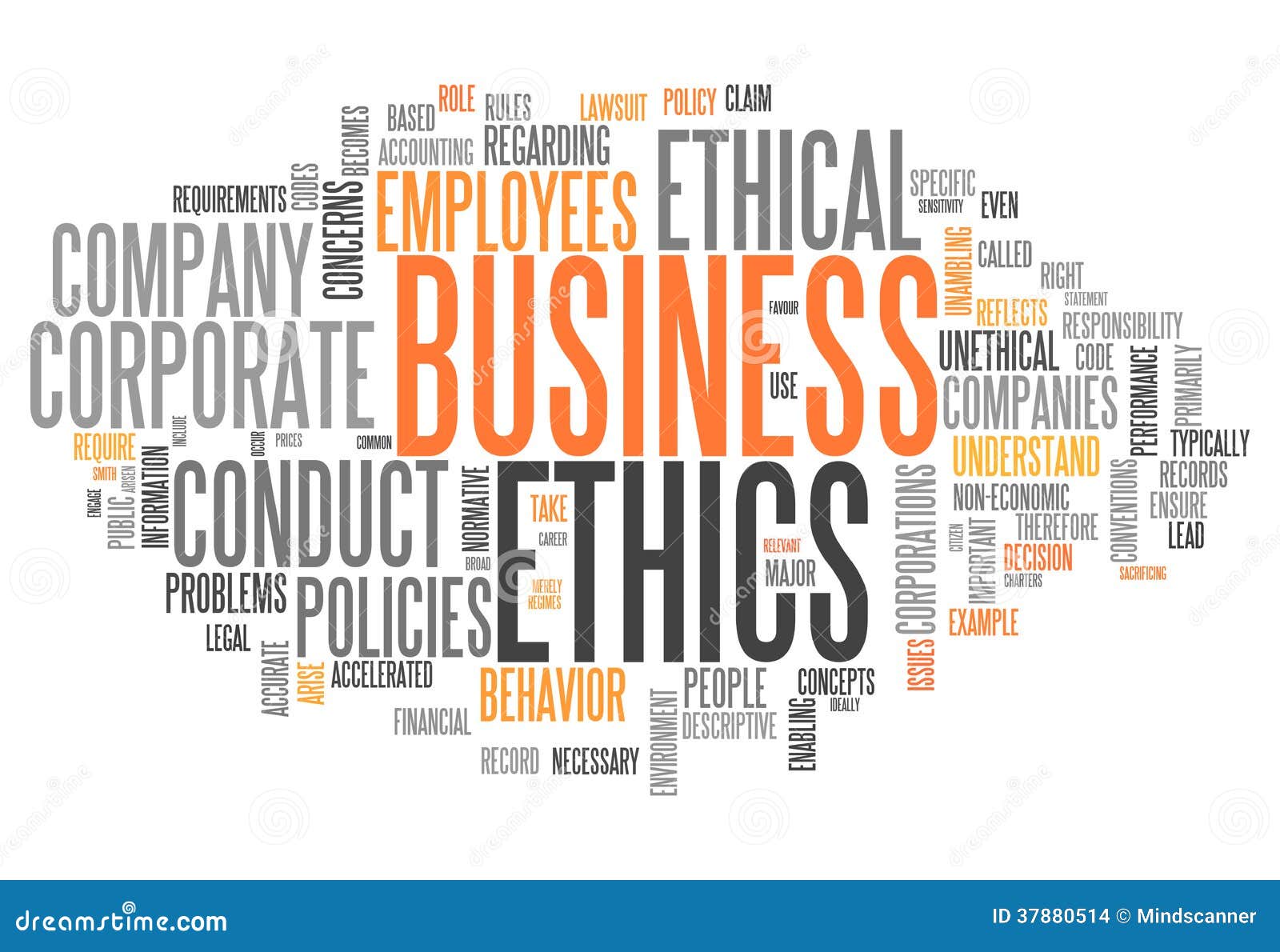 Word Cloud Business Ethics stock illustration. Illustration of moral ...