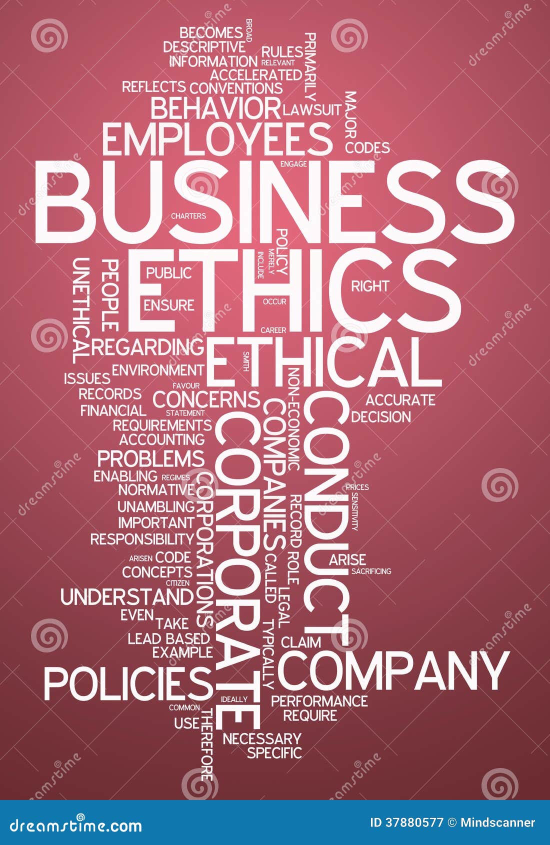 Word Cloud Business Ethics stock illustration. Illustration of ...