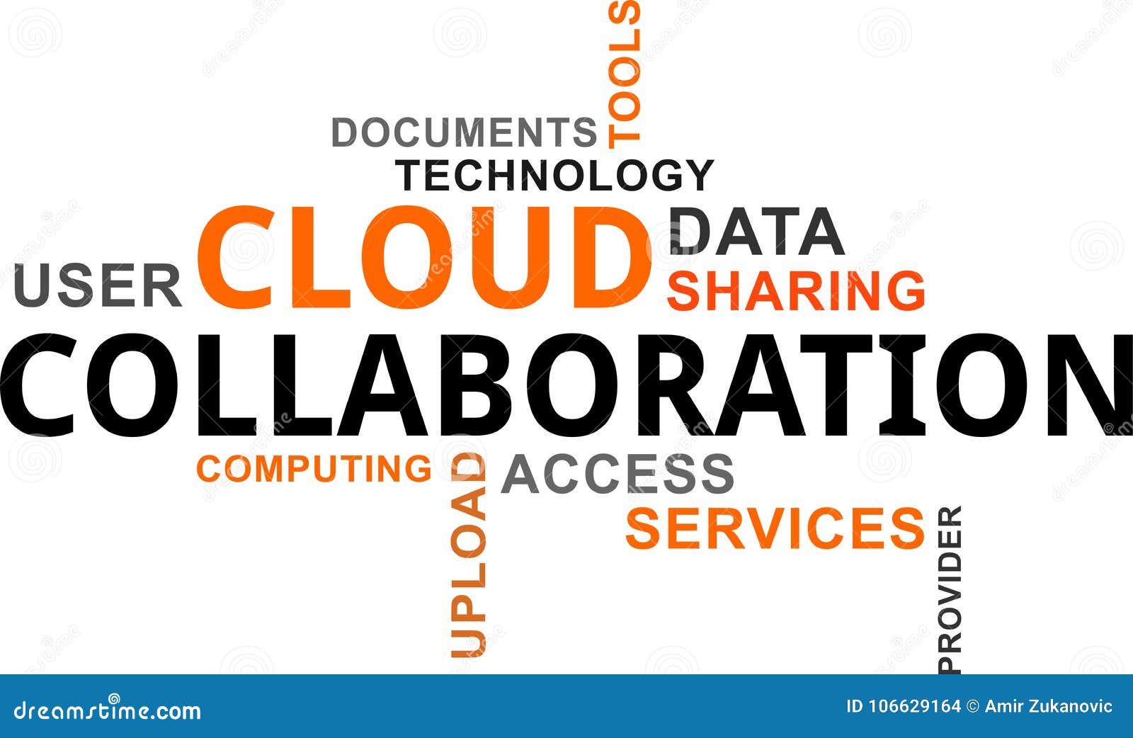 Word Cloud - Cloud Collaboration Stock Vector - Illustration of ...