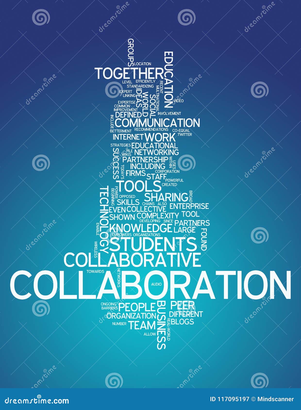 Word Cloud Collaboration stock illustration. Illustration of skills ...