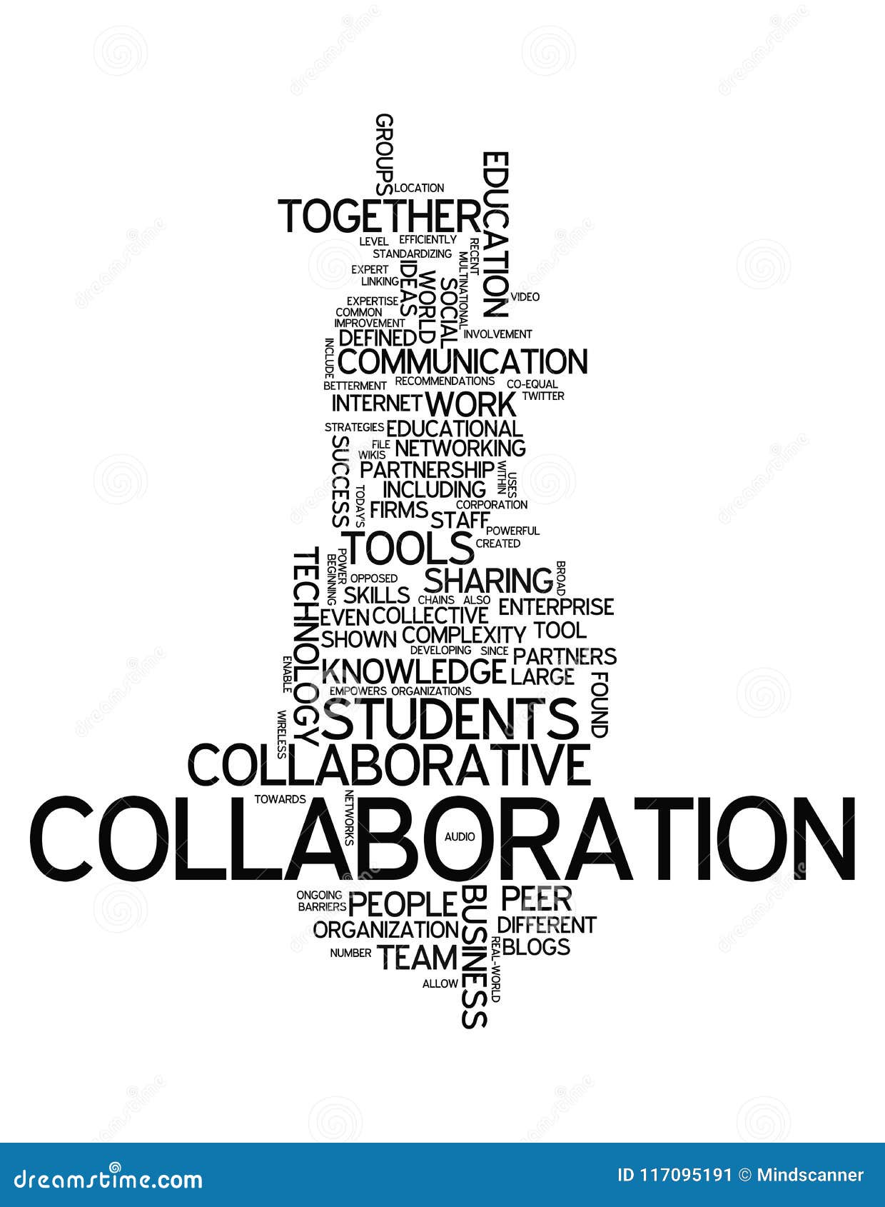Word Cloud Collaboration stock illustration. Illustration of operative ...