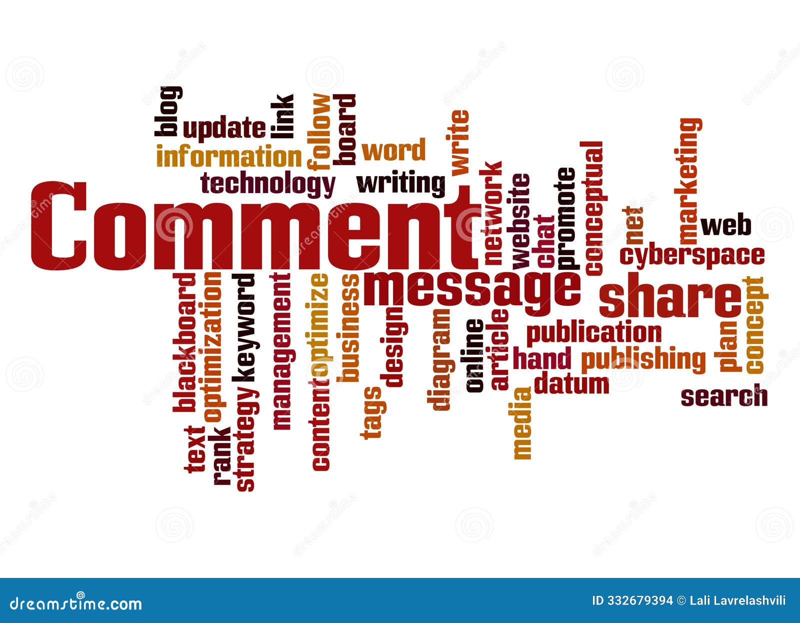 Word Cloud with COMMENT Concept Stock Photo - Image of message ...