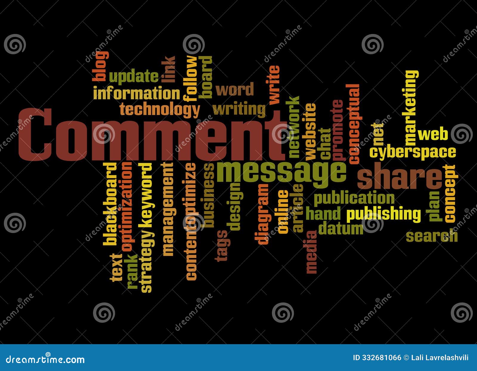 Word Cloud with COMMENT Concept Stock Illustration - Illustration of ...