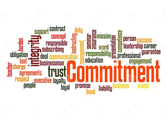 Word Cloud with COMMITMENT Concept Stock Photo - Image of executive ...