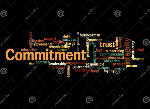 Word Cloud with COMMITMENT Concept Stock Photo - Image of person ...