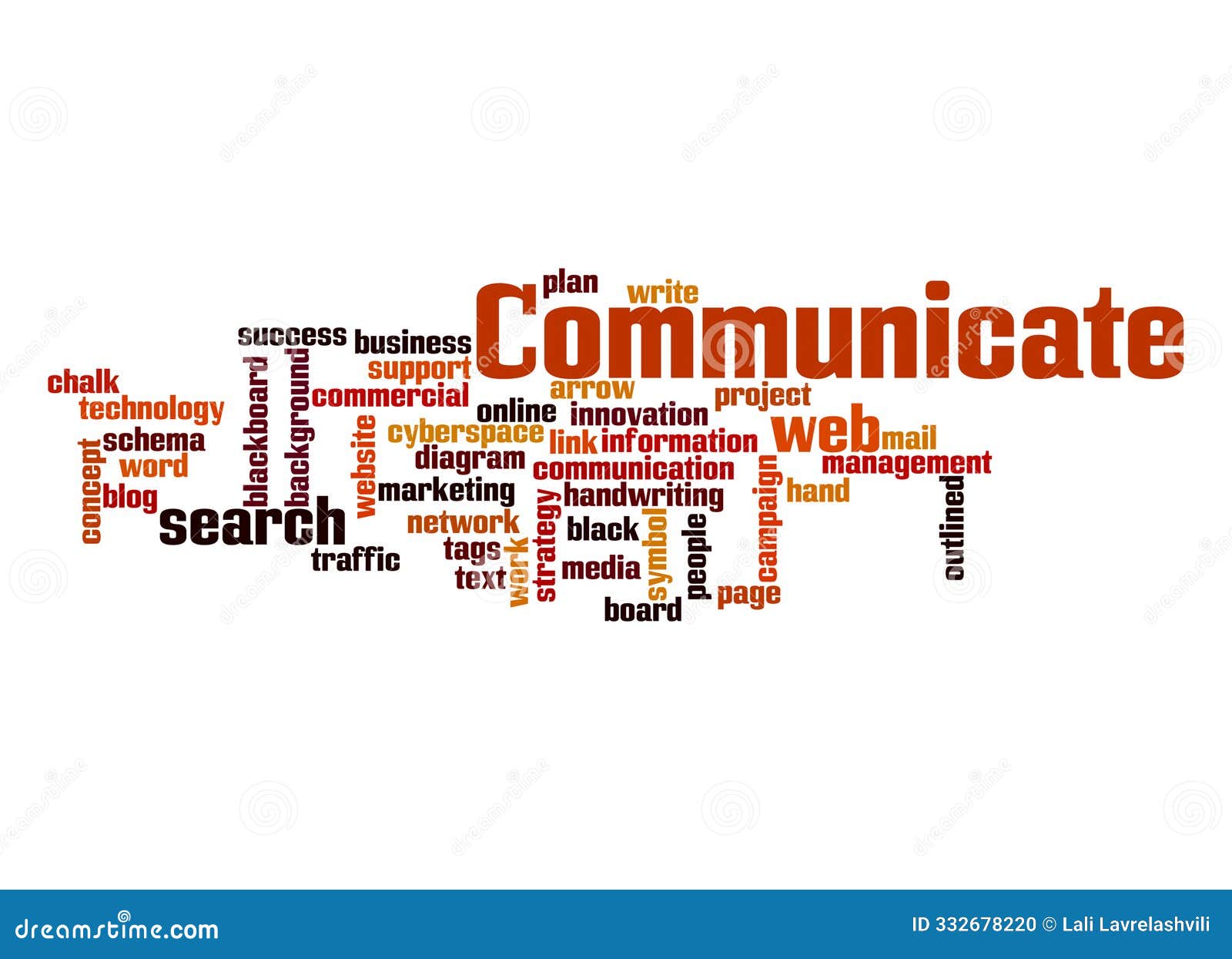 Word Cloud with COMMUNICATE Concept Stock Illustration - Illustration ...