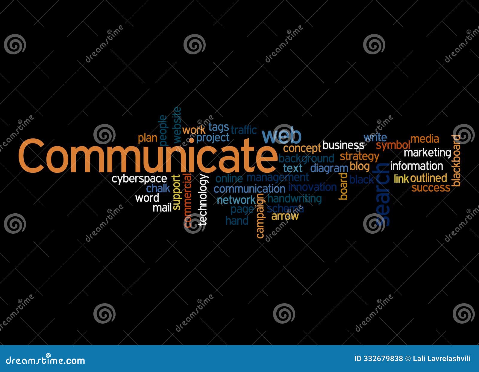 Word Cloud with COMMUNICATE Concept Stock Photo - Image of network ...