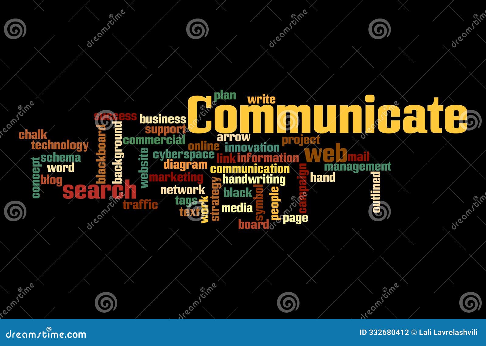 Word Cloud with COMMUNICATE Concept Stock Illustration - Illustration ...