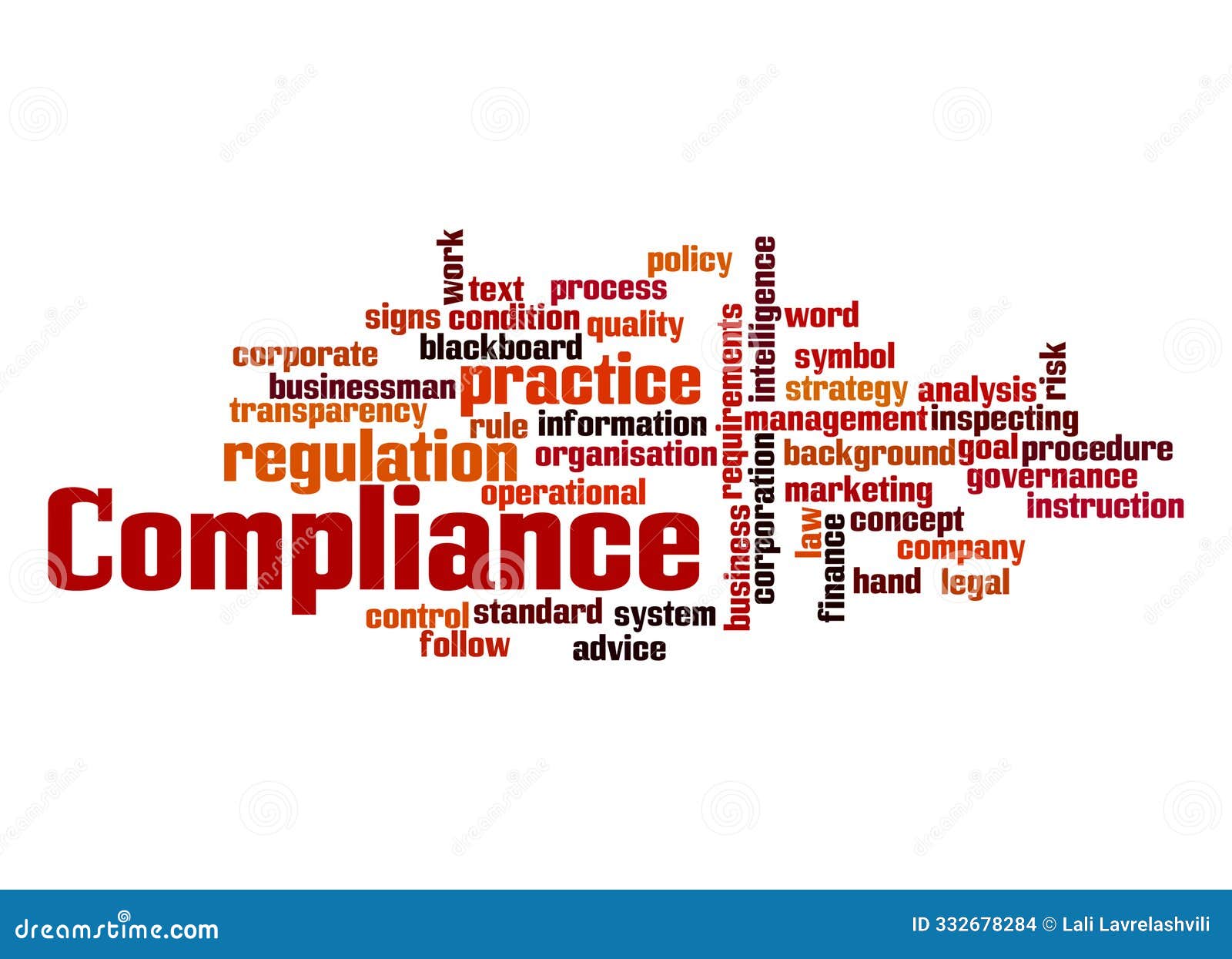 Word Cloud with COMPLIANCE Concept Stock Illustration - Illustration of ...