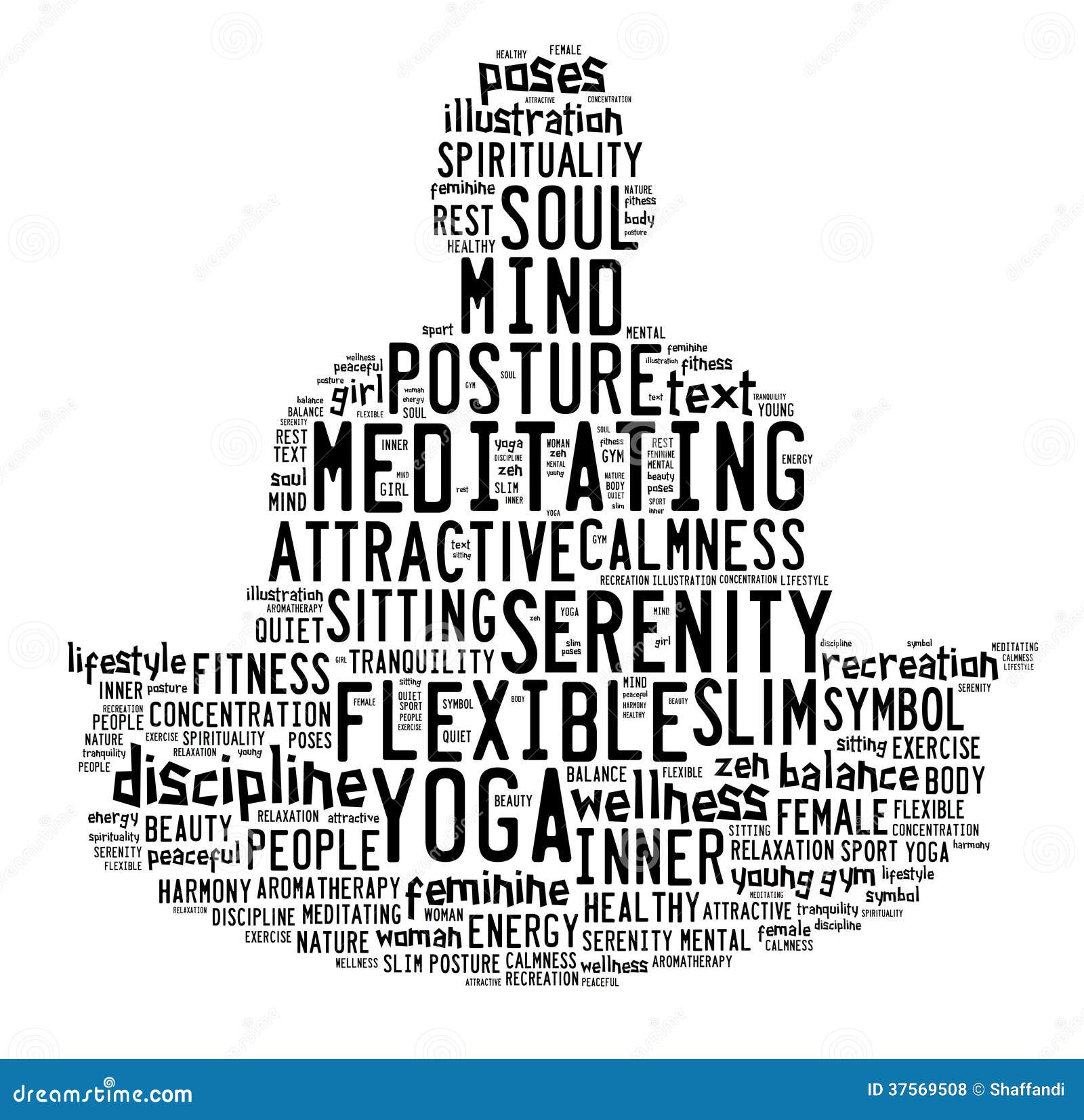 Word Cloud Composed in the Shape of a Man Doing Yoga Meditation Stock ... Word Cloud Composed in the Shape of a Man Doing Yoga Meditation Stock ...