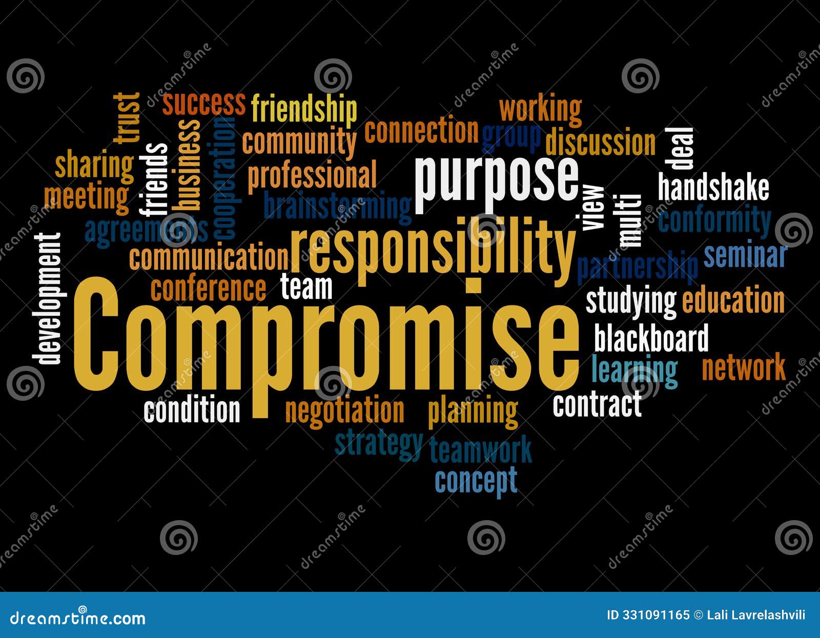 Word Cloud with COMPROMISE Concept Stock Image - Image of network ...