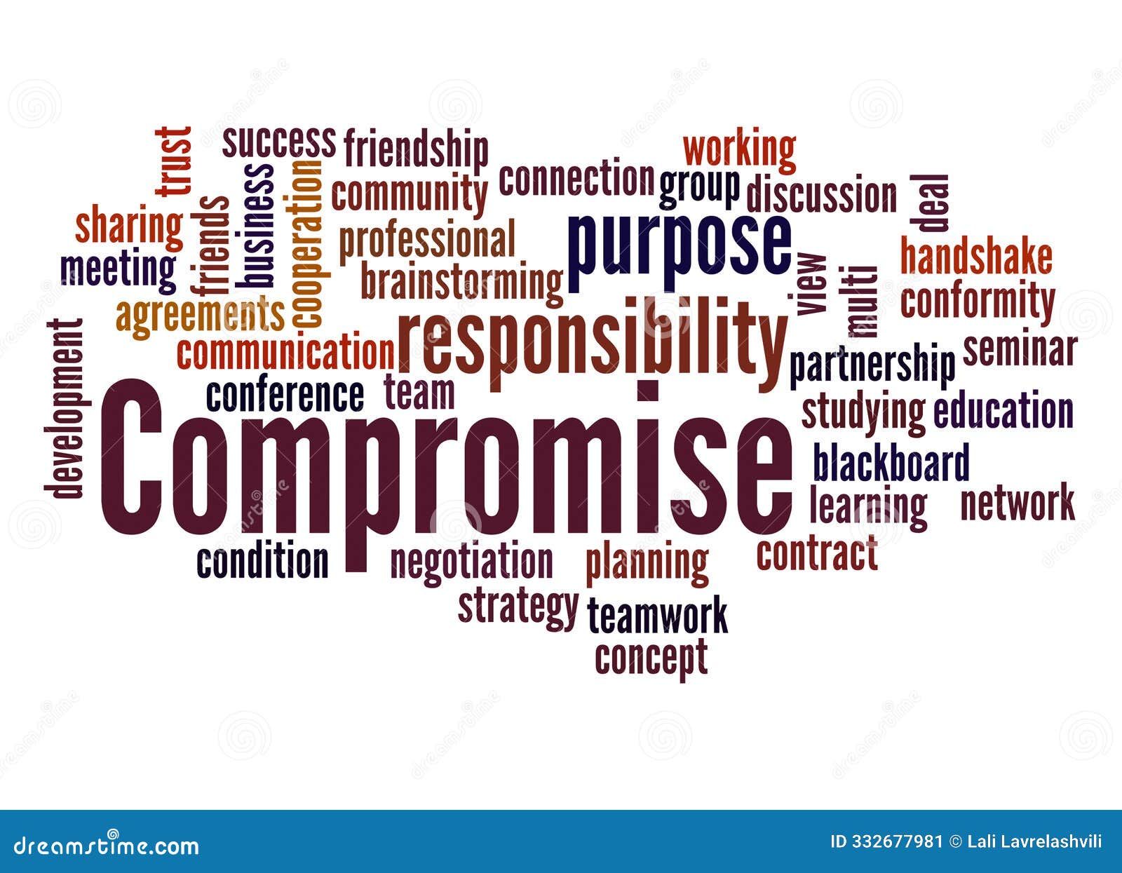 Word Cloud with COMPROMISE Concept Stock Illustration - Illustration of ...