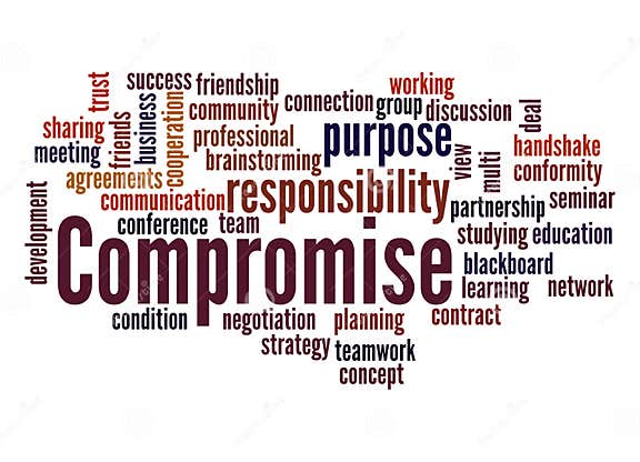 Word Cloud with COMPROMISE Concept Stock Illustration - Illustration of ...