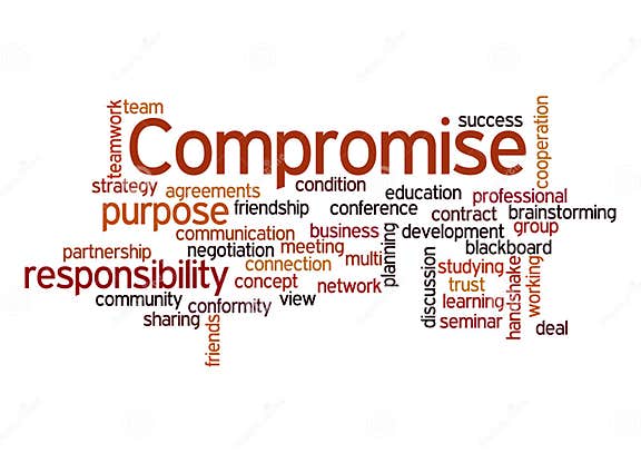 Word Cloud with COMPROMISE Concept Stock Photo - Image of negotiation ...