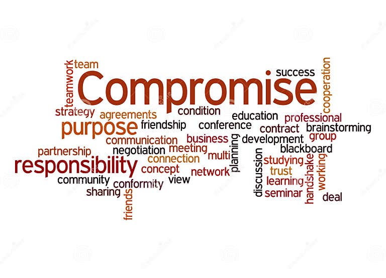 Word Cloud with COMPROMISE Concept Stock Photo - Image of negotiation ...