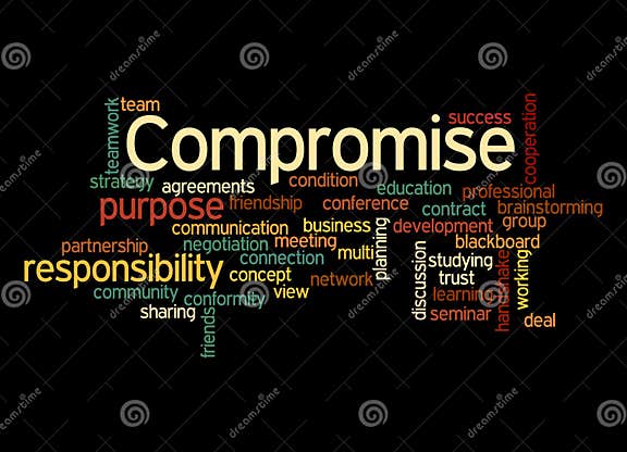 Word Cloud with COMPROMISE Concept Stock Image - Image of blackboard ...
