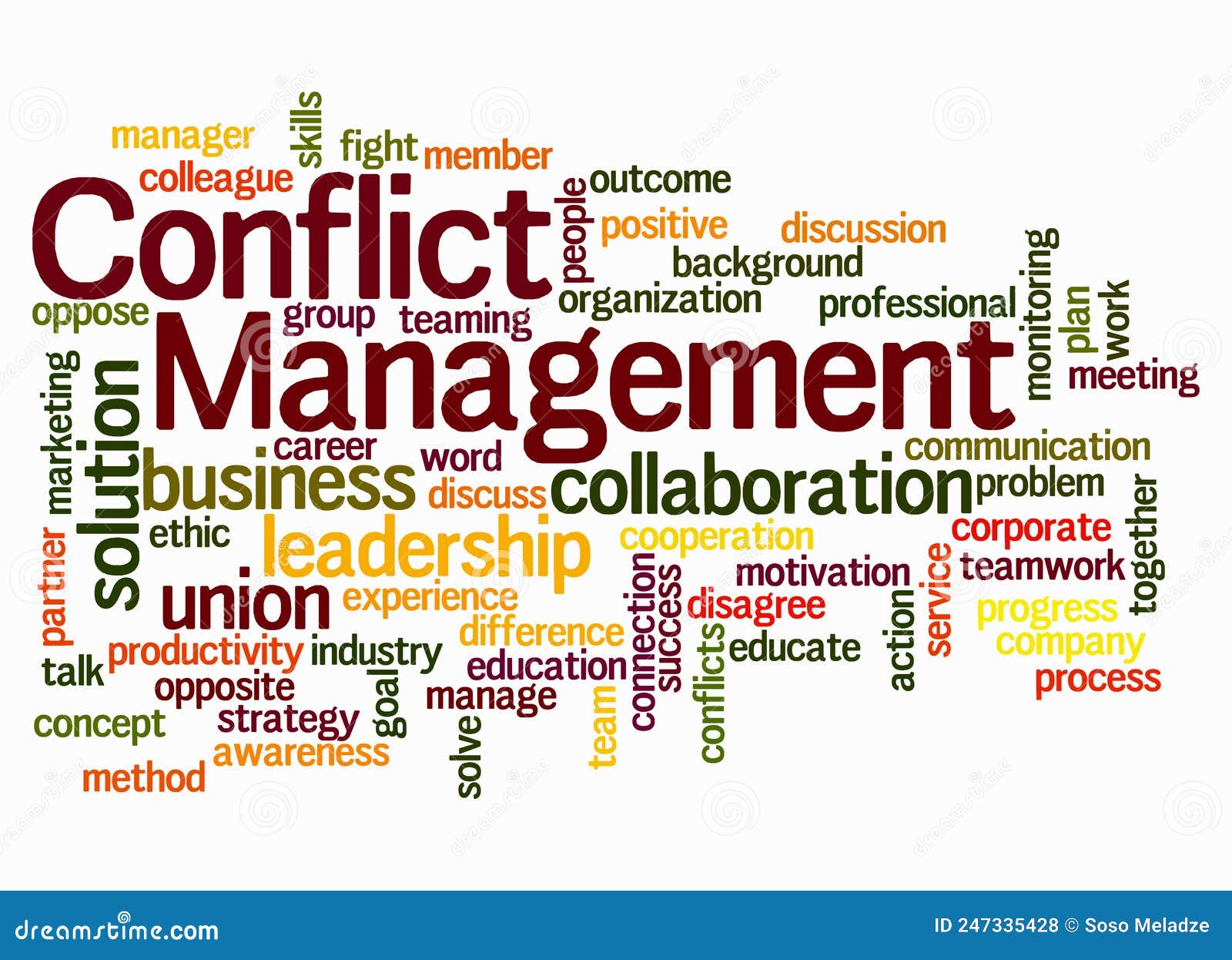 Word Cloud with CONFLICT MANAGEMENT Concept Create with Text only Stock ...