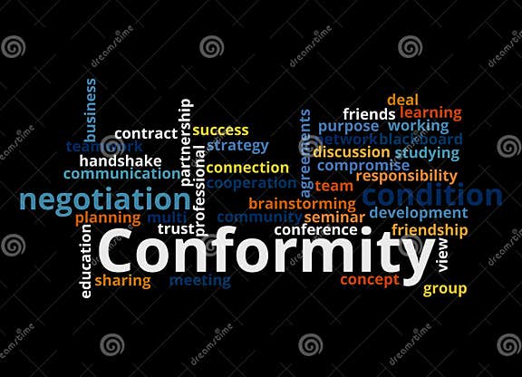 Word Cloud with CONFORMITY Concept Stock Photo - Image of partnership ...