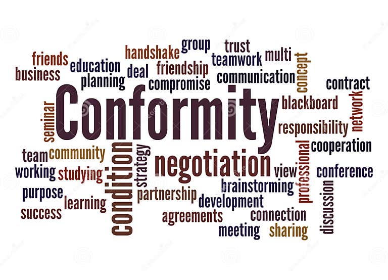 Word Cloud with CONFORMITY Concept Stock Illustration - Illustration of ...