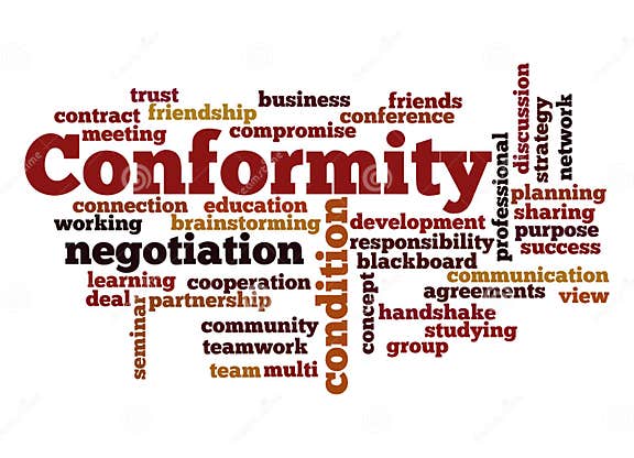 Word Cloud with CONFORMITY Concept Stock Image - Image of seminar ...