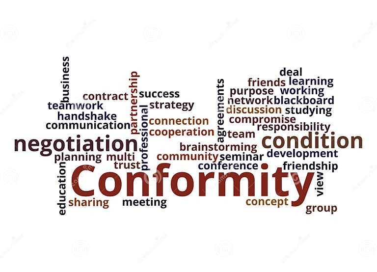 Word Cloud with CONFORMITY Concept Stock Photo - Image of brainstorming ...