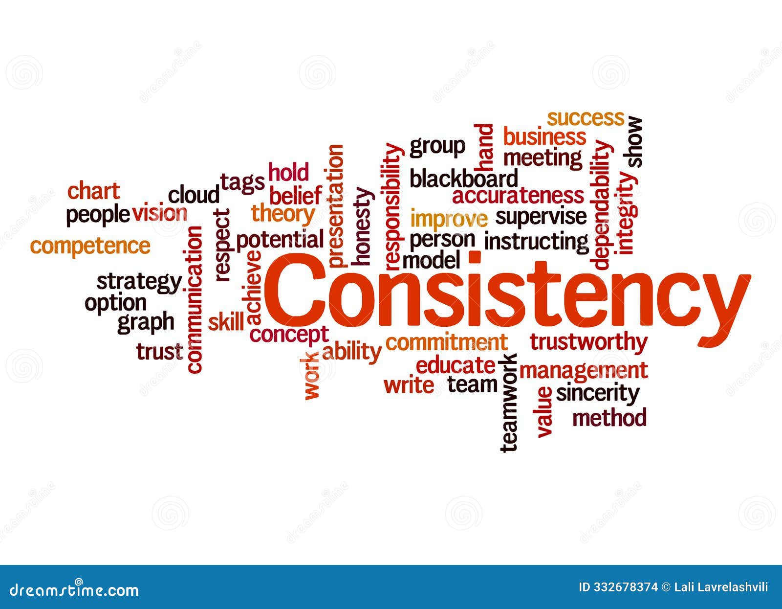 Word Cloud with CONSISTENCY Concept Stock Illustration - Illustration ...