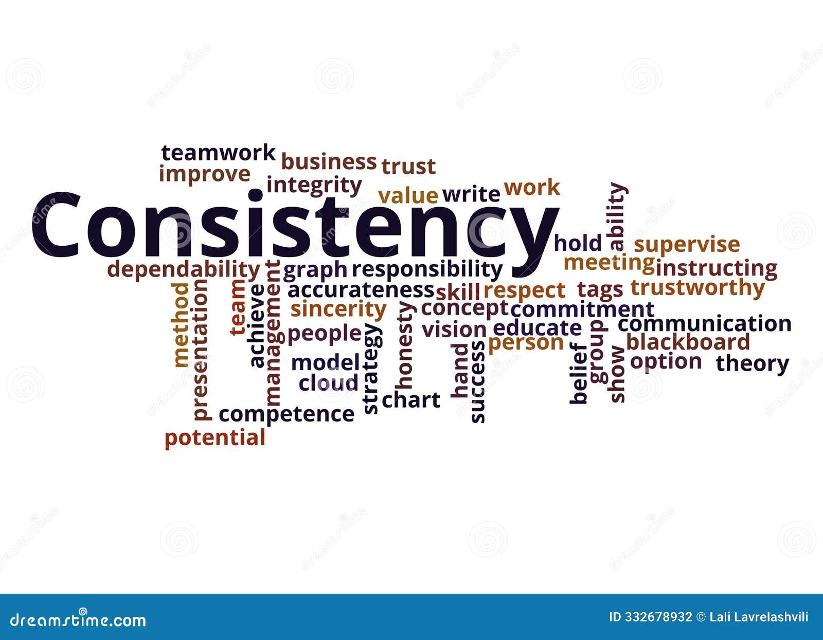 Word Cloud with CONSISTENCY Concept Stock Illustration - Illustration ...