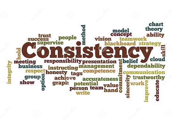 Word Cloud with CONSISTENCY Concept Stock Photo - Image of ability ...