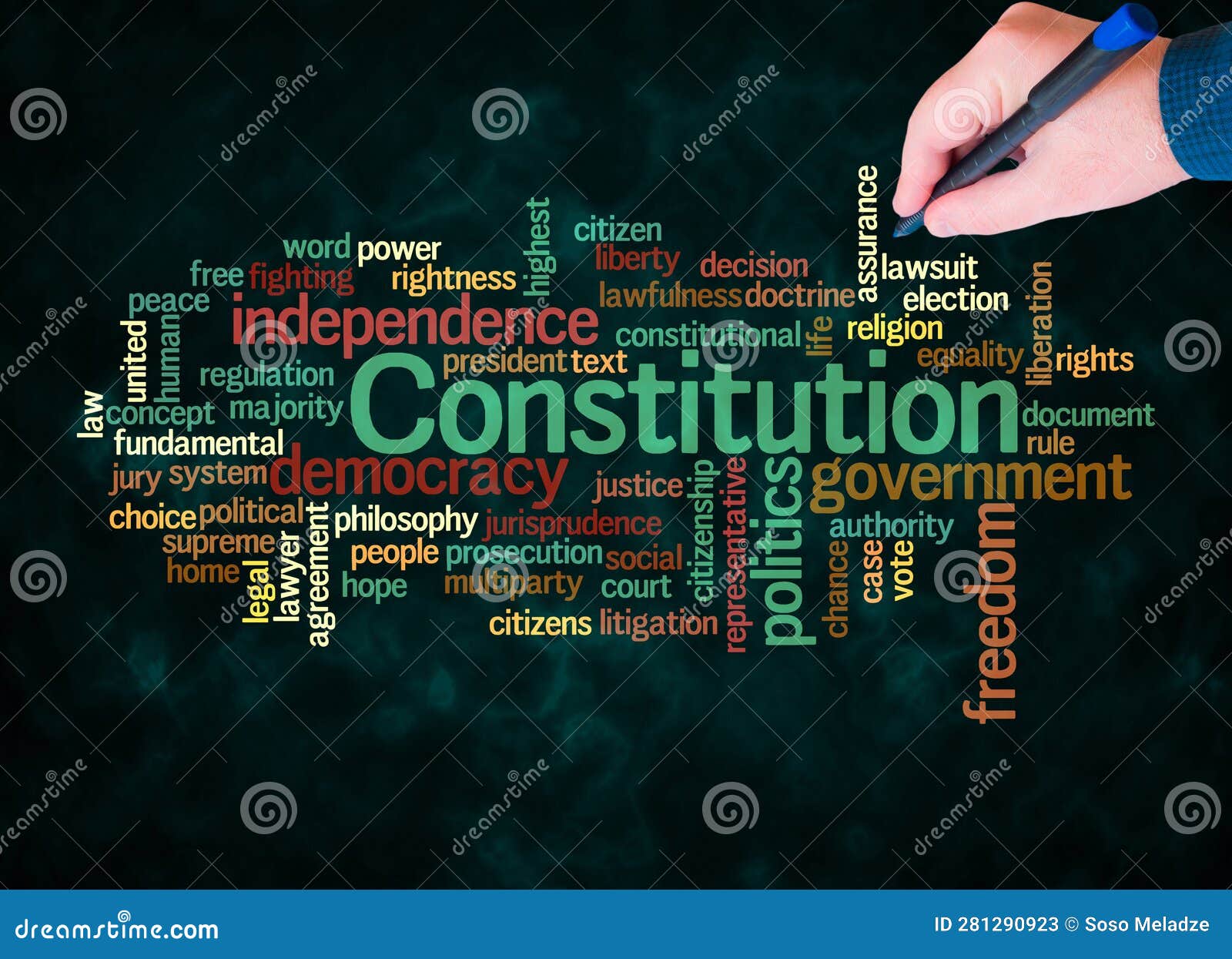 Word Cloud with CONSTITUTION Concept Create with Text only Stock Image ...
