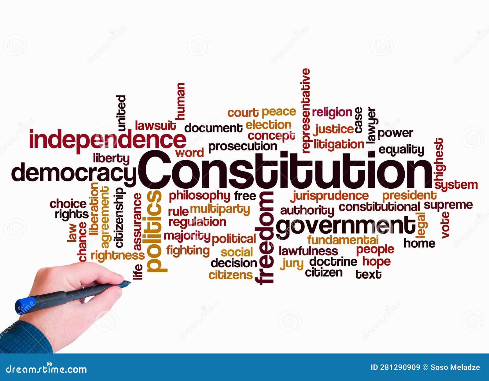 Word Cloud with CONSTITUTION Concept Create with Text only Stock Image ...