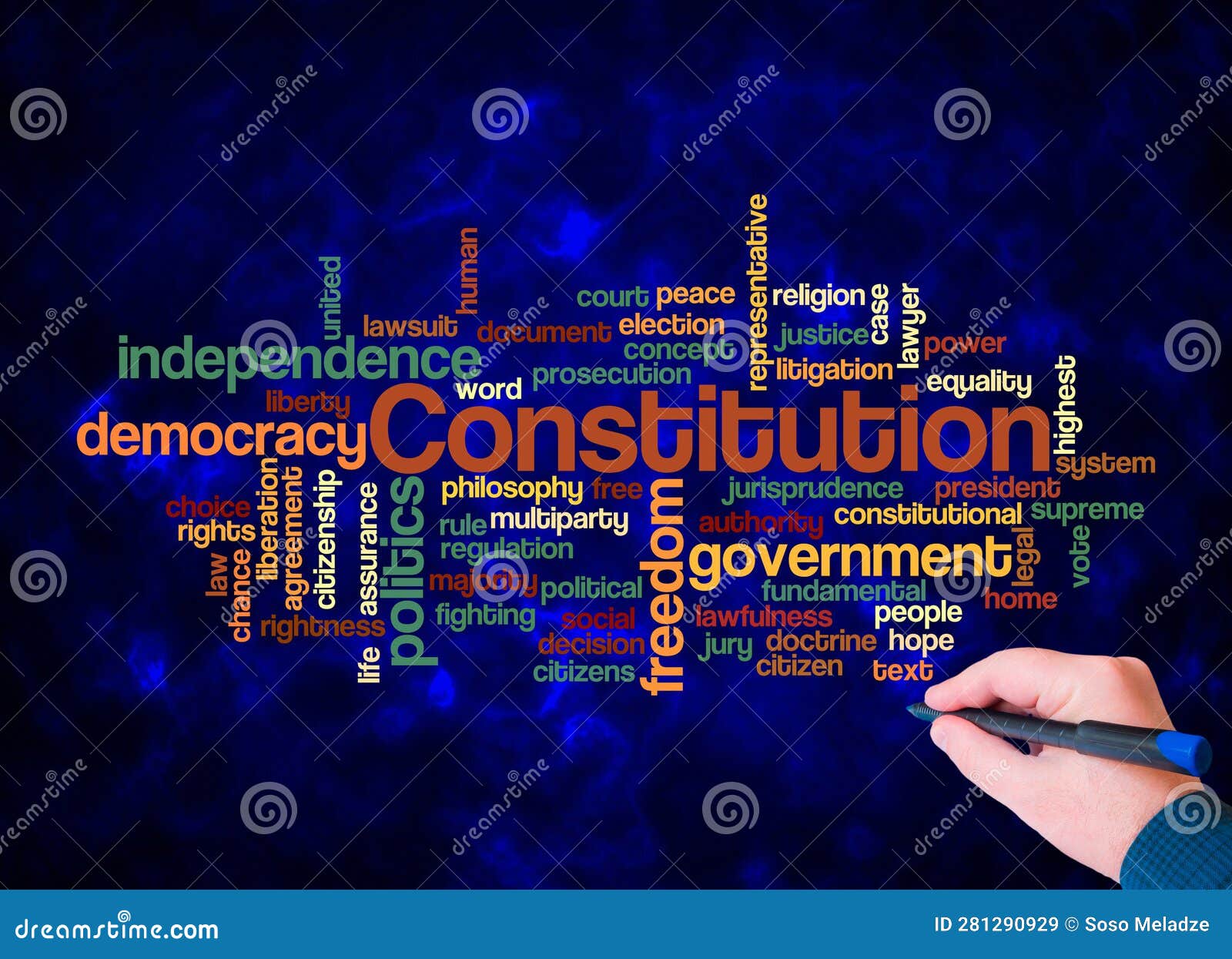 Word Cloud with CONSTITUTION Concept Create with Text only Stock Image ...