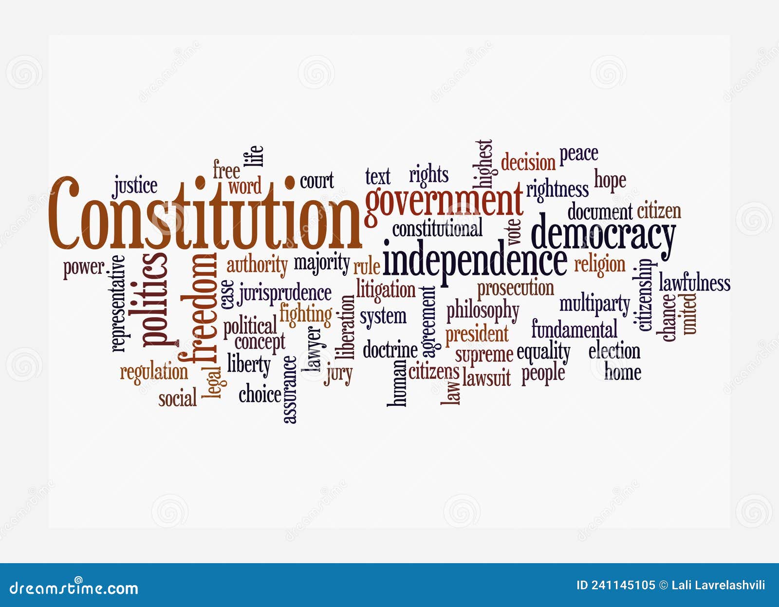 Word Cloud with CONSTITUTION Concept, Isolated on a White Background ...