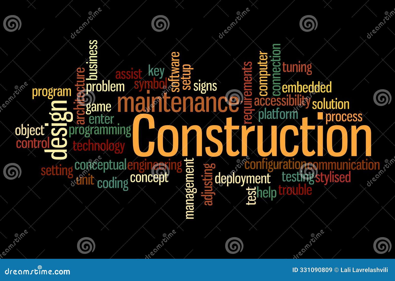 Word Cloud with CONSTRUCTION Concept Stock Image - Image of object ...