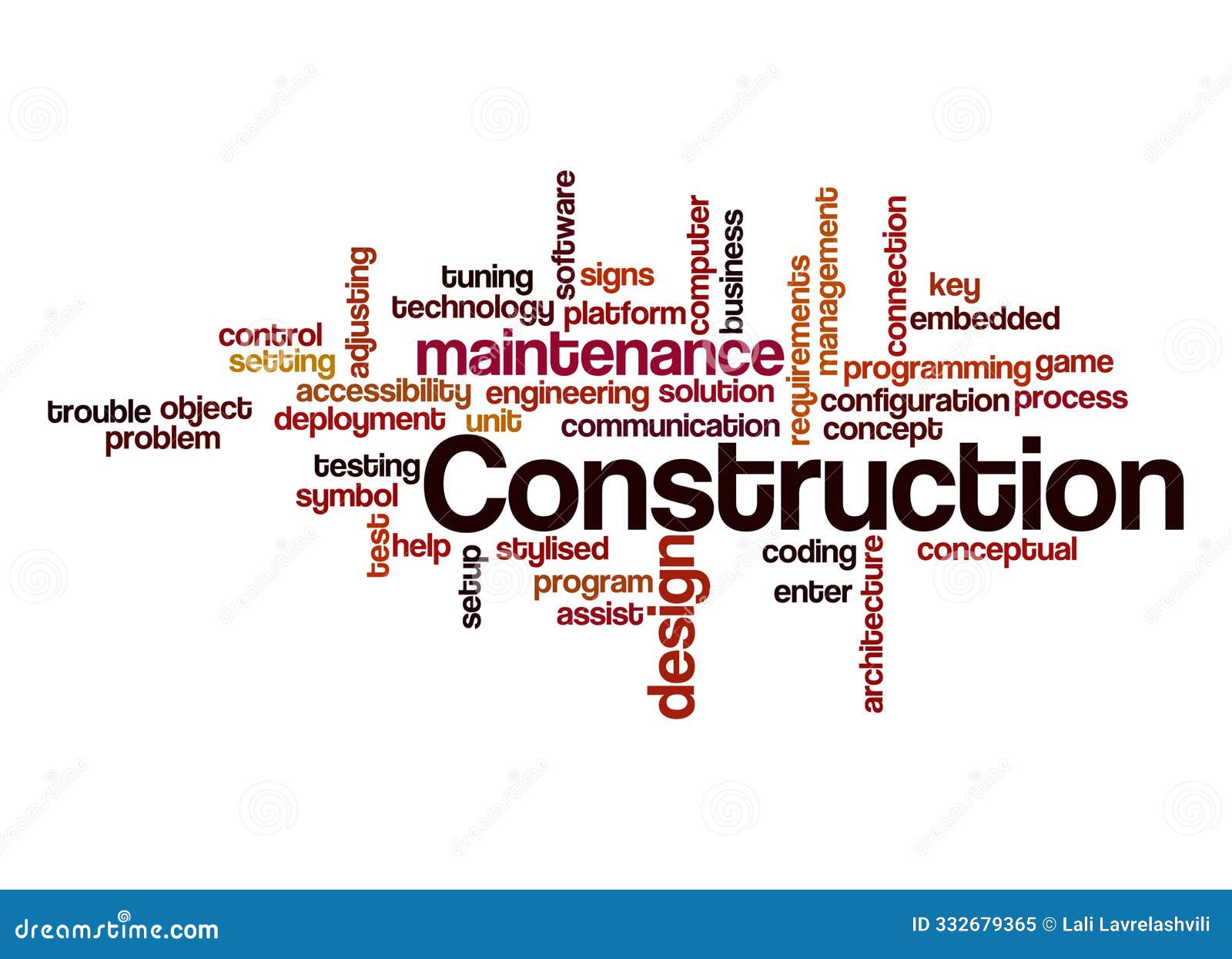 Word Cloud with CONSTRUCTION Concept Stock Image - Image of design ...