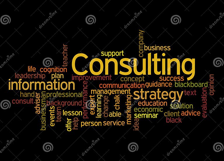 Word Cloud with CONSULTING Concept Stock Illustration - Illustration of ...