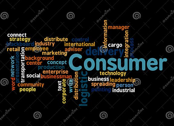 Word Cloud with CONSUMER Concept Stock Illustration - Illustration of ...