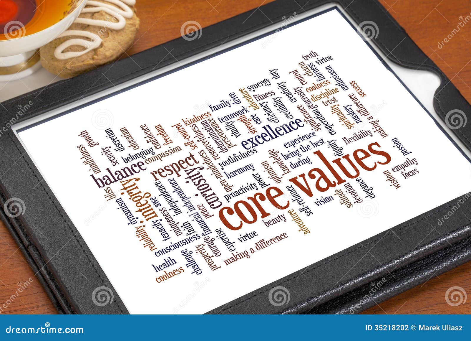 Word cloud of core values stock photo. Image of empathy - 35218202