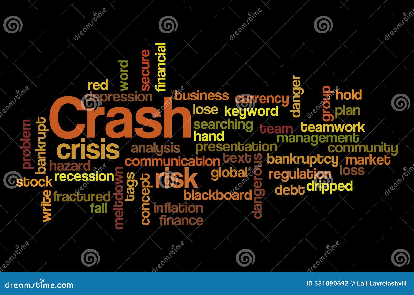 Word Cloud with CRASH Concept Stock Photo - Image of currency ...