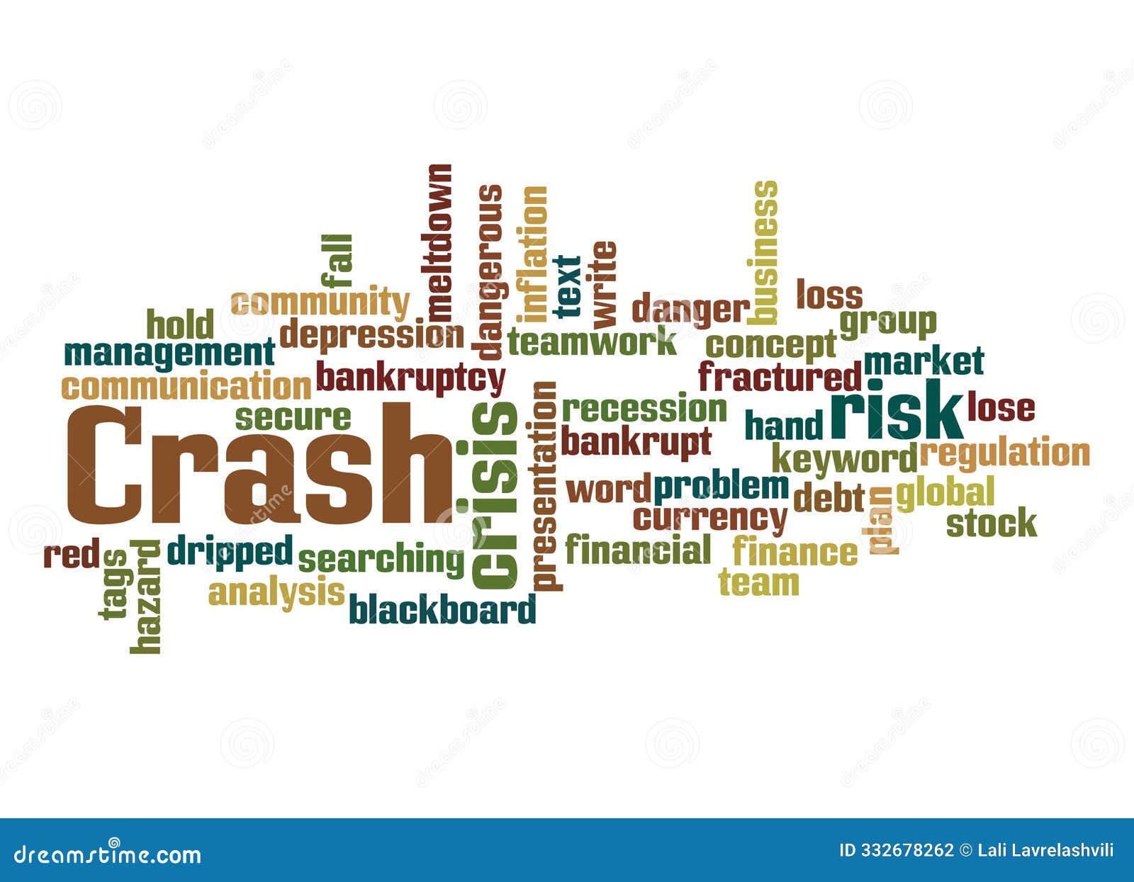 Word Cloud with CRASH Concept Stock Illustration - Illustration of ...