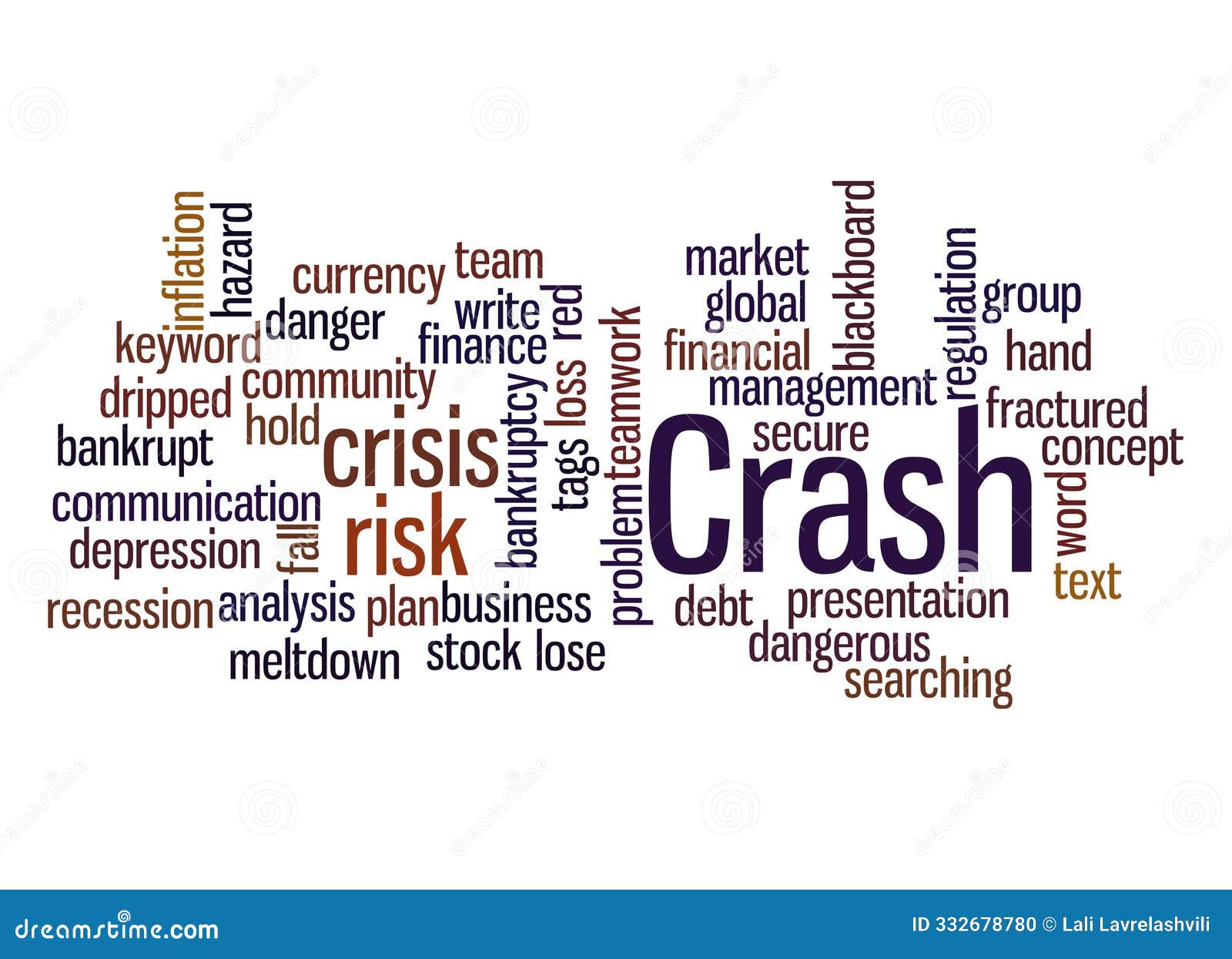 Word Cloud with CRASH Concept Stock Illustration - Illustration of ...