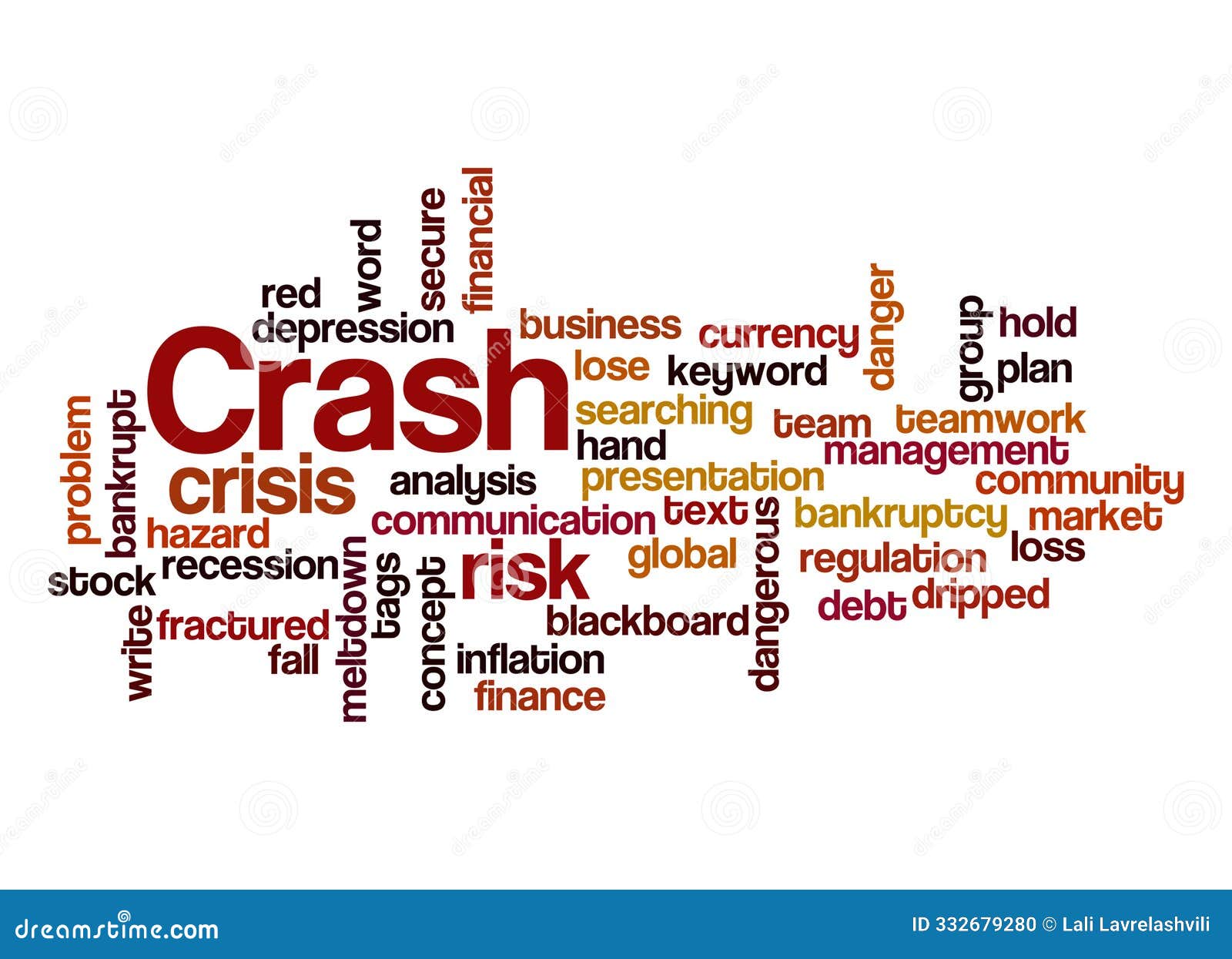 Word Cloud with CRASH Concept Stock Photo - Image of concept, financial ...