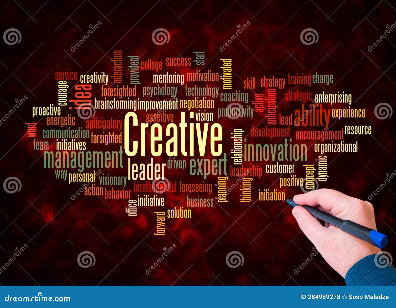 Word Cloud with CREATIVE Concept Create with Text only Stock ...