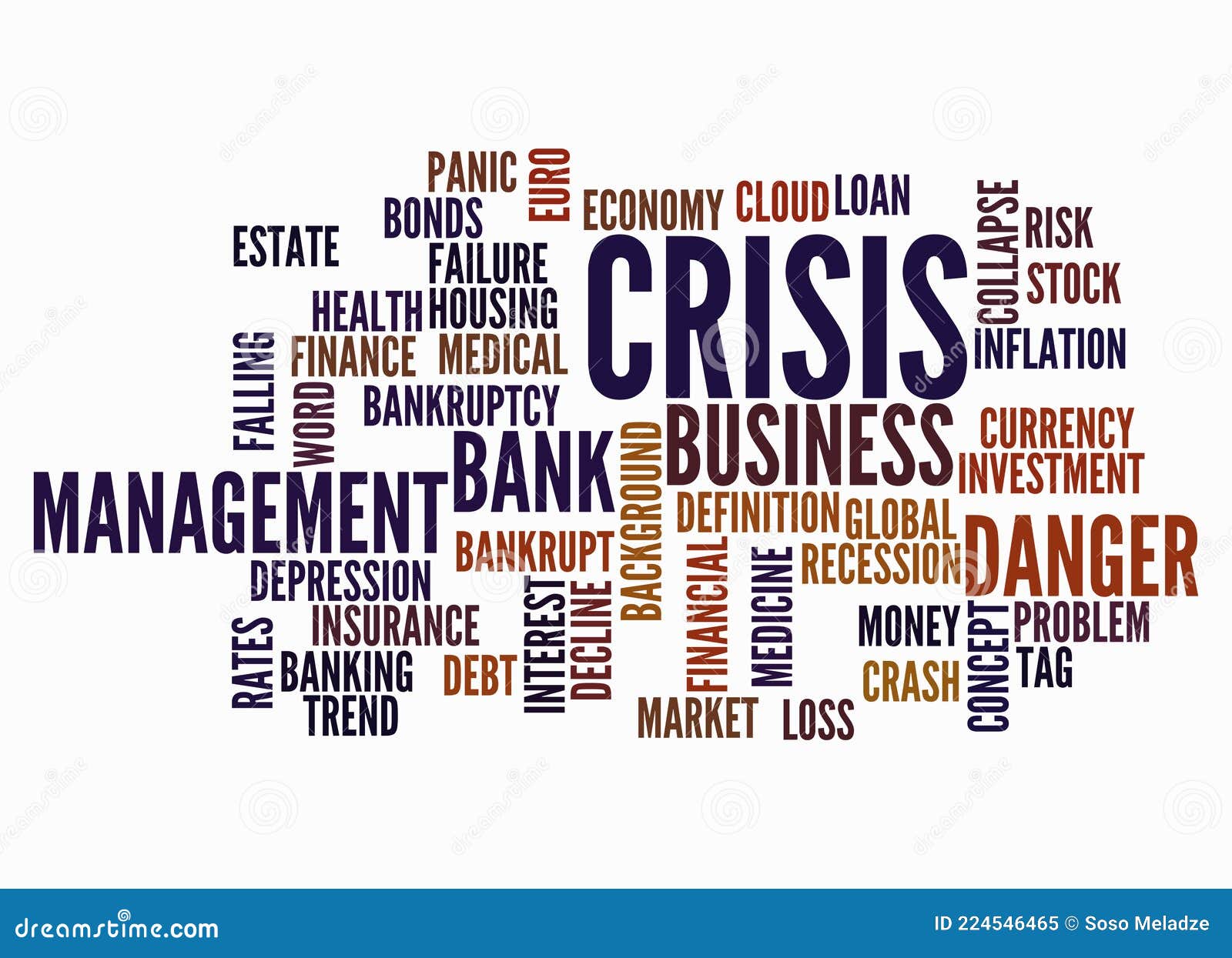 Word Cloud with CRISIS Concept Create with Text only Stock Illustration ...